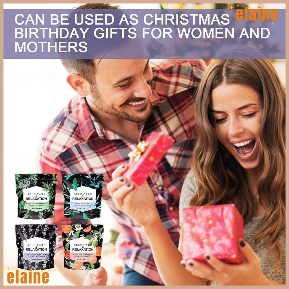 ELAINE2 4 Tablets/Pack Swear Shower Steamers Gift Set, Moisturizing ...