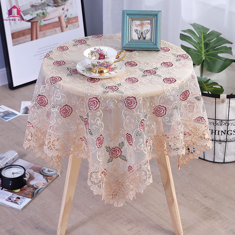 Lace Cutout Tablecloths Square Round Tablecloths Coffee Table ...