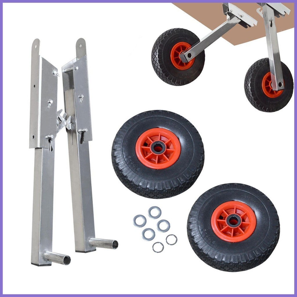 Inflatable Boat Launching Wheels Folding Outboard Engine Wheels For ...