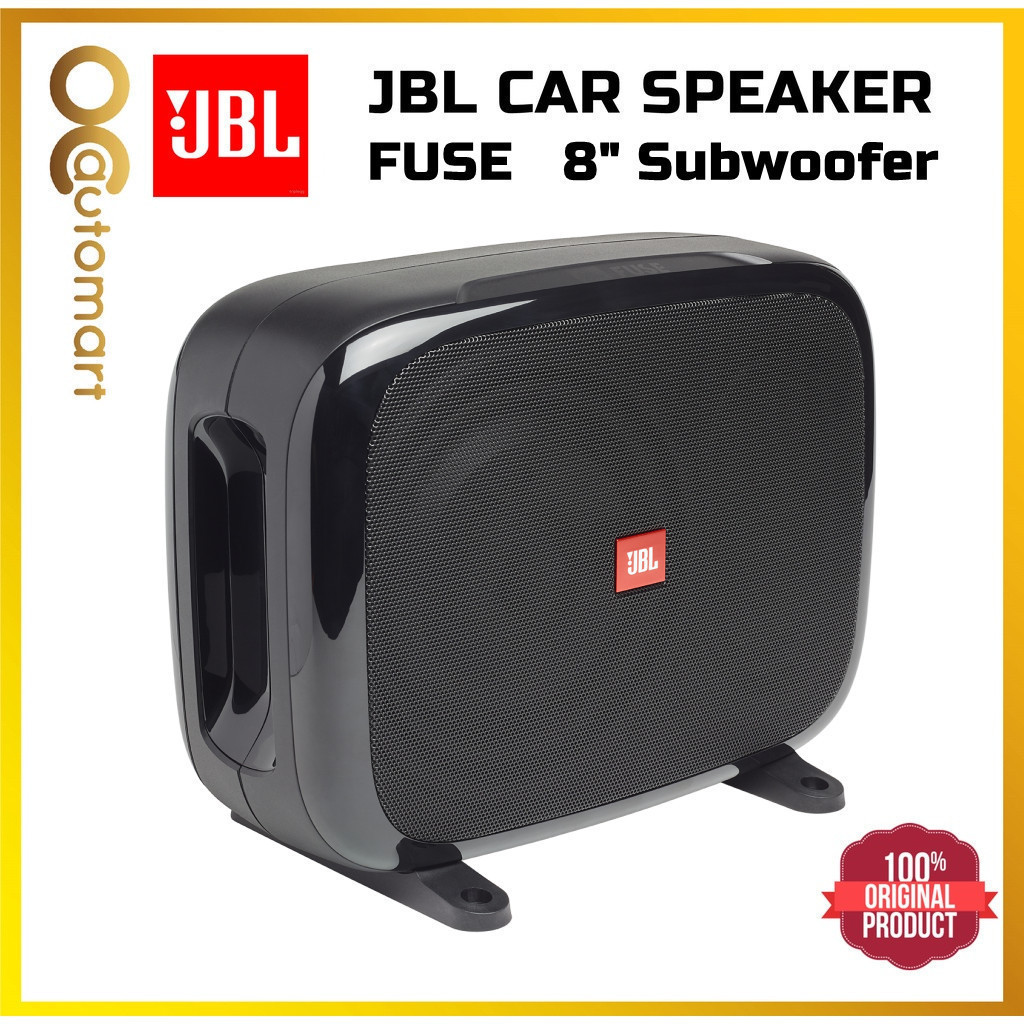 JBL FUSE Dual 8" Detachable Compact Car Subwoofer with Built-In Passive ...