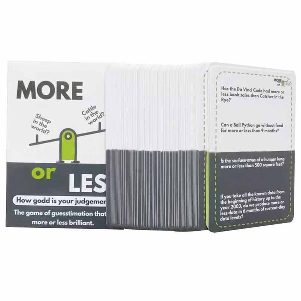 More Or Less Judgment Game Original Edition Card Game How Good Is Your ...