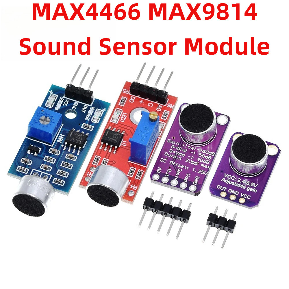 2pcs MAX4466 MAX9814 Sound Sensor Module Sound Control Sensor Switch Detection Whistle Switch ...