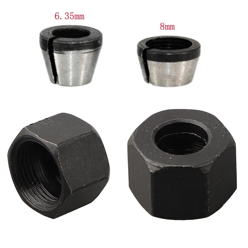 2pcs 6.35mm/8mm Collet Chuck Adapter With Nut For Engraving and ...