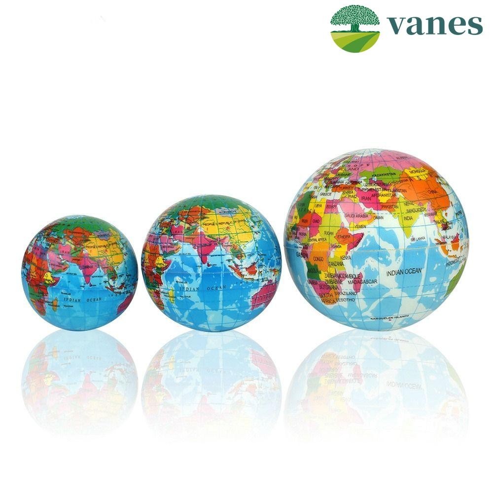 VANES World Map Foam Ball Wrist Exercise Funny Gift Earth Globe Model ...