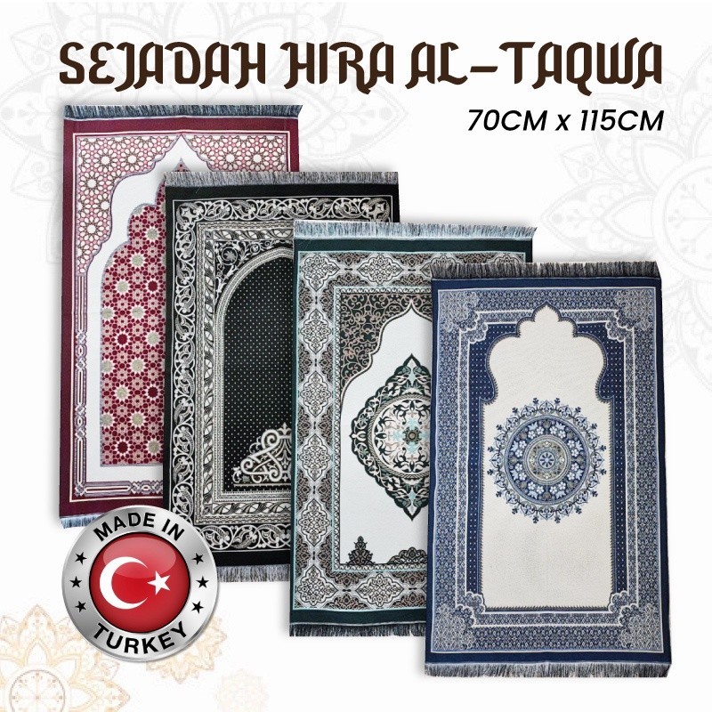 RANDOM DESIGN SEJADAH HIRA AL-TAQWA 70CM X 115CM/SEJADAH TENUN TURKEY ...