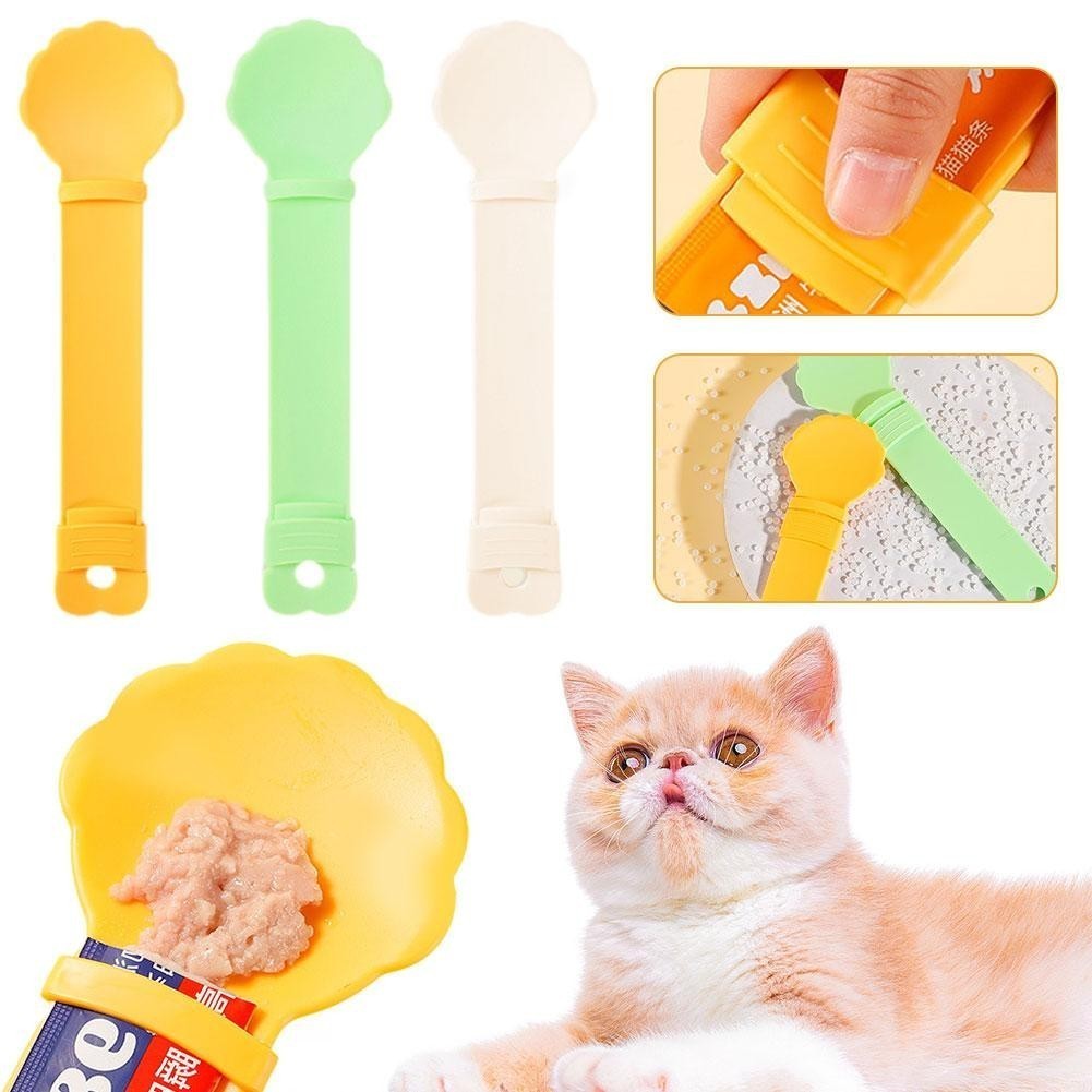 Cat Strip Feeder Spoon Pet Liquid Snack Spoon Cat Treat Bars Squeezer ...