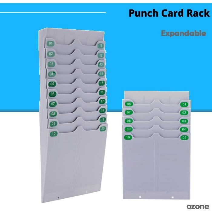 Expandable Time Recorder Punch Card Slot Holder Rack Wall Hanging ...