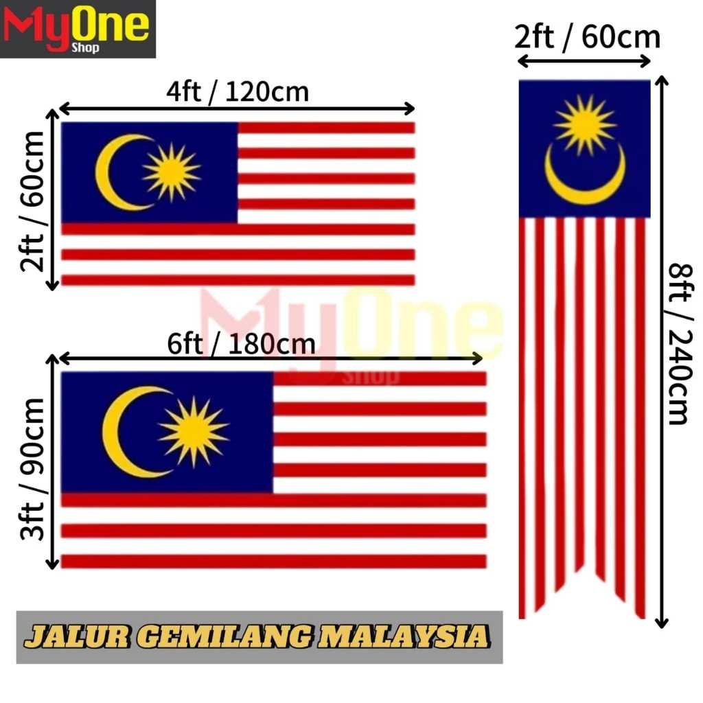 Malaysia Flag / Bendera Malaysia Merdeka (Polyester) | Shopee Malaysia