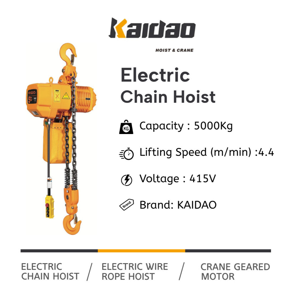 KAIDAO Electric Chain Hoist 5000 Kg - HKD0502S (415V) | Shopee Malaysia