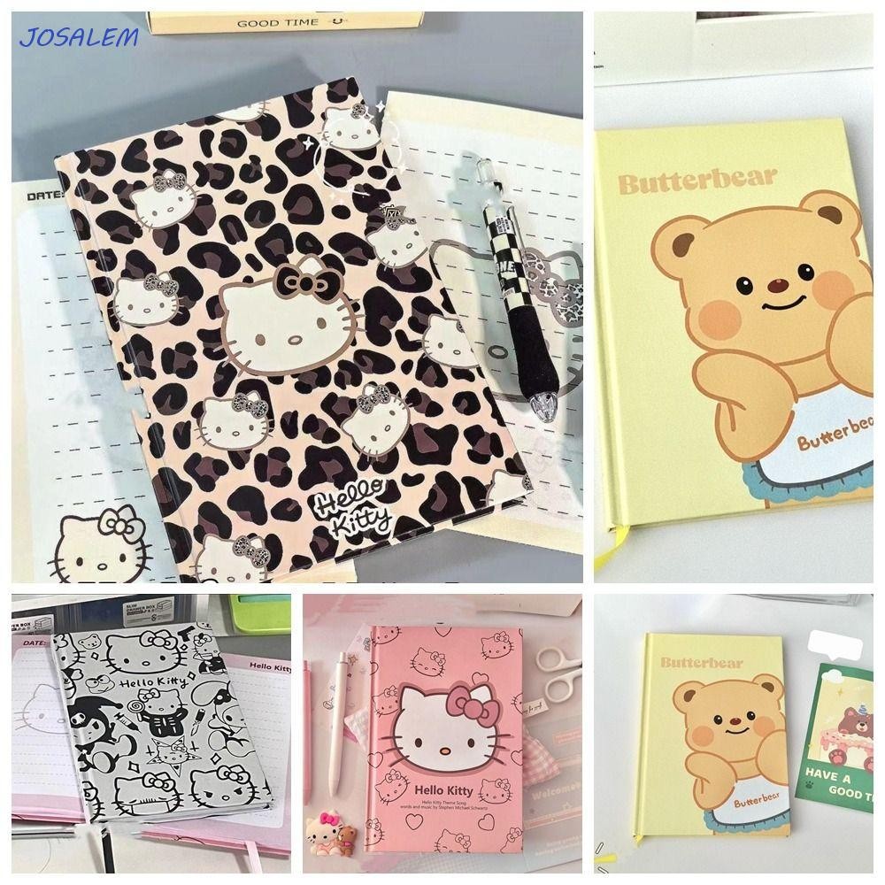 JOSALEM Kitty Cat Notepad, Learning Stationery Butterbear Catoon ...