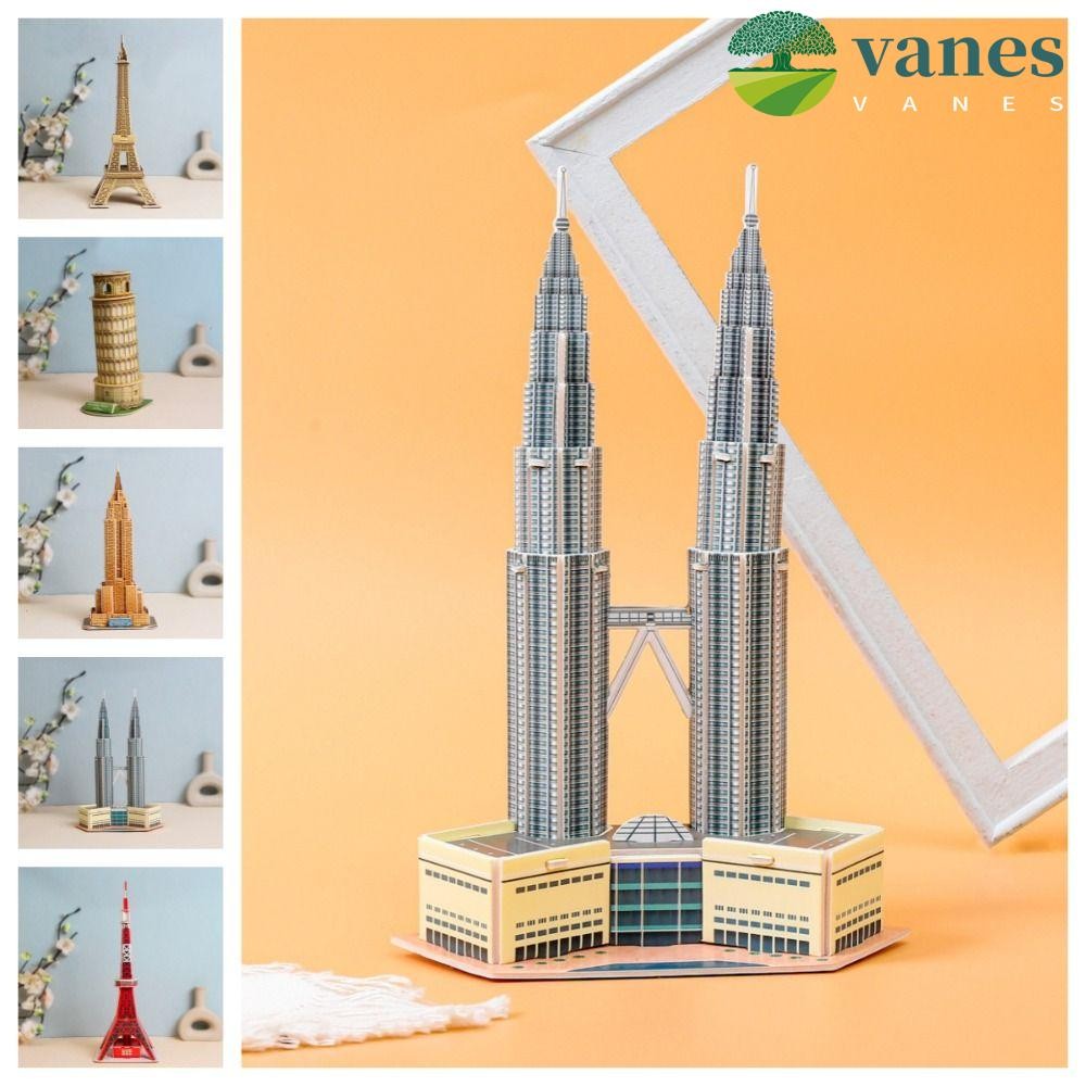VANES Mini Cardboard Puzzle, House Paper World Famous Buildings Model ...