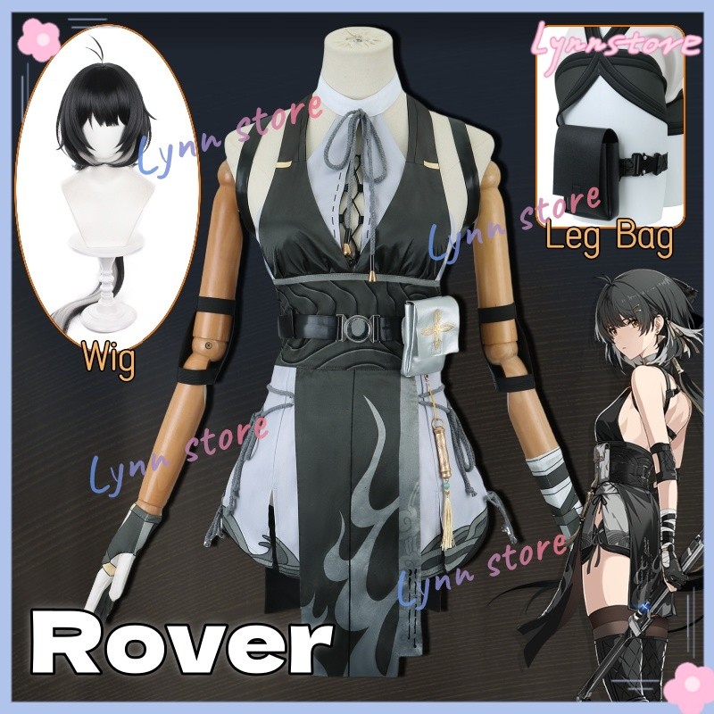 ROVER Cosplay Costume Dress Wig WUTHERING WAVES Female ROVER Role Play ...