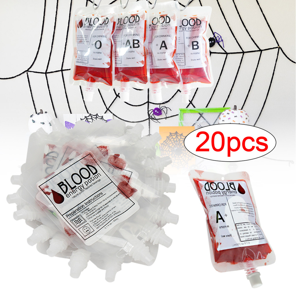 20pc Creative 150ML Halloween Cosplay Drink Container Bag Vampire Blood ...