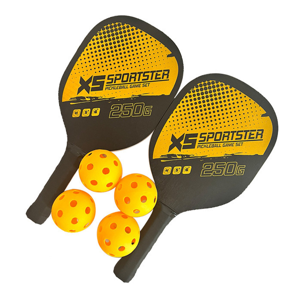 [AZ] Pickleball Paddle Set 1 Pair Pickleball Racket with 4 Balls And ...