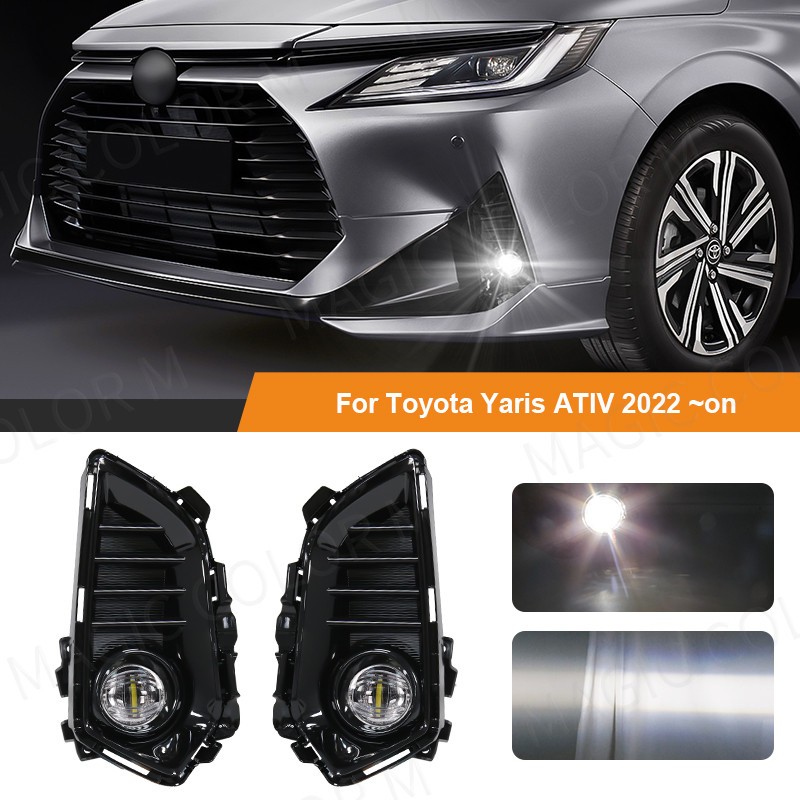 DLAA For Toyota Yaris Ativ 2022 2023 Led Fog Lamp DRL Daytime Running ...
