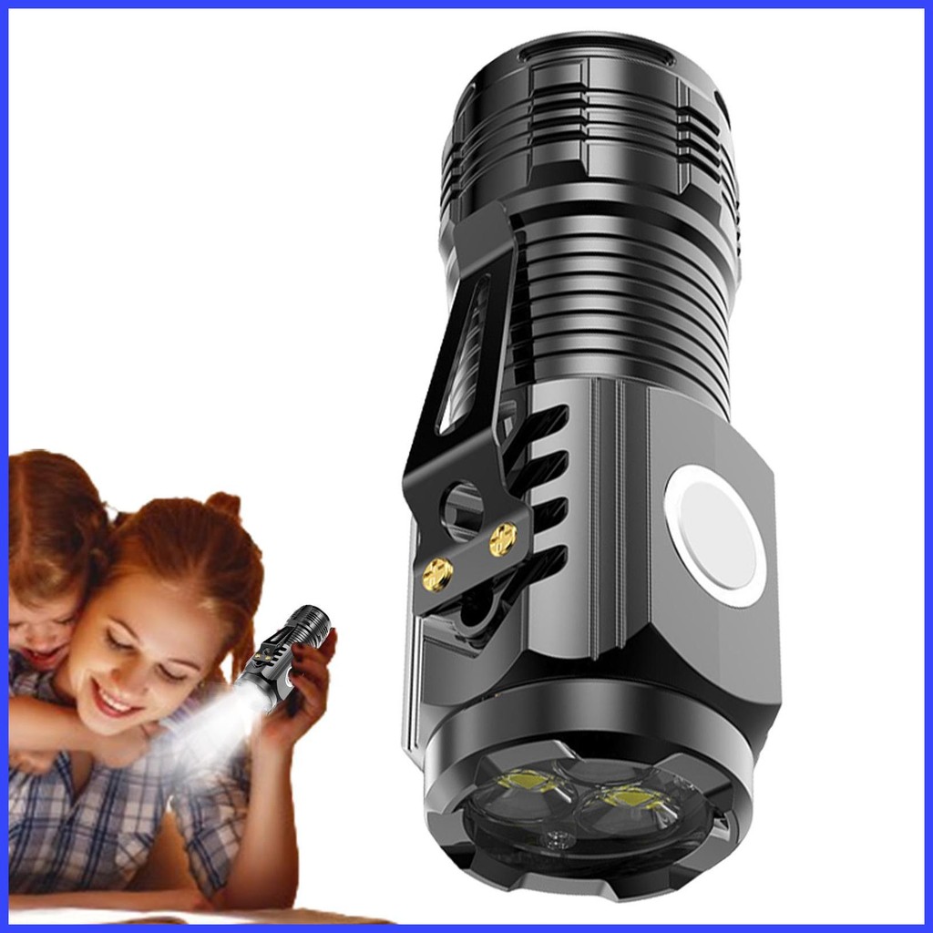 Pocket Flashlight Portable Pocket Flash Light Super Bright Rechargeable ...