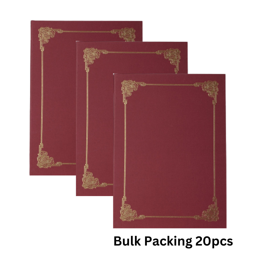 Hard Cover Certificate Holder - Maroon / 20pcs (W/O Packing) | Shopee ...
