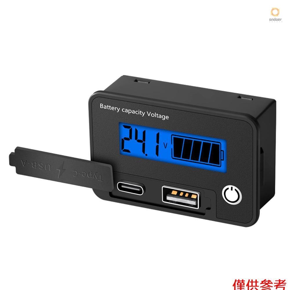 Two-wire Digital Voltage Meter 8-30VDC Battery Capacity Voltage Tester ...