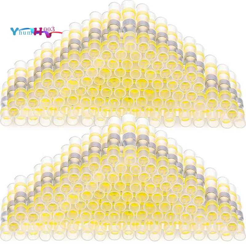 150Pcs 12-10 AWG Yellow Solder Seal Wire Connectors Solder Heat Shrink ...