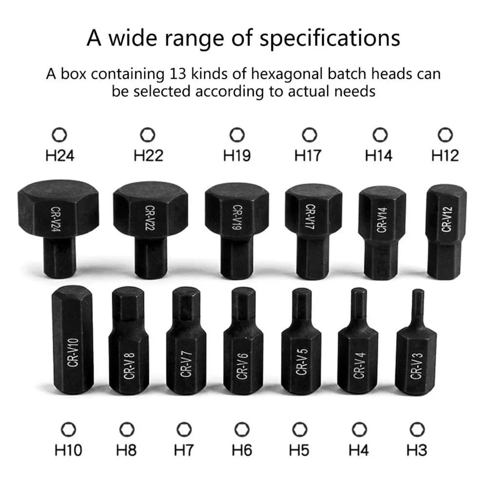 Allen Hex Bit Socket Set 14Pcs Hexagon Bit Socket 3-24mm Allen Key For ...