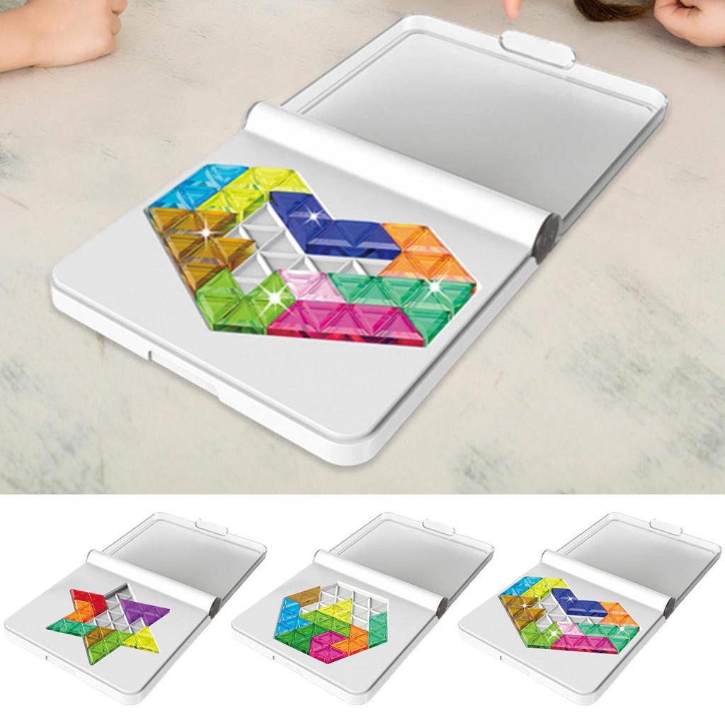 Tangram Puzzles Block Children's Tangram Puzzle Board Game Compact Size ...