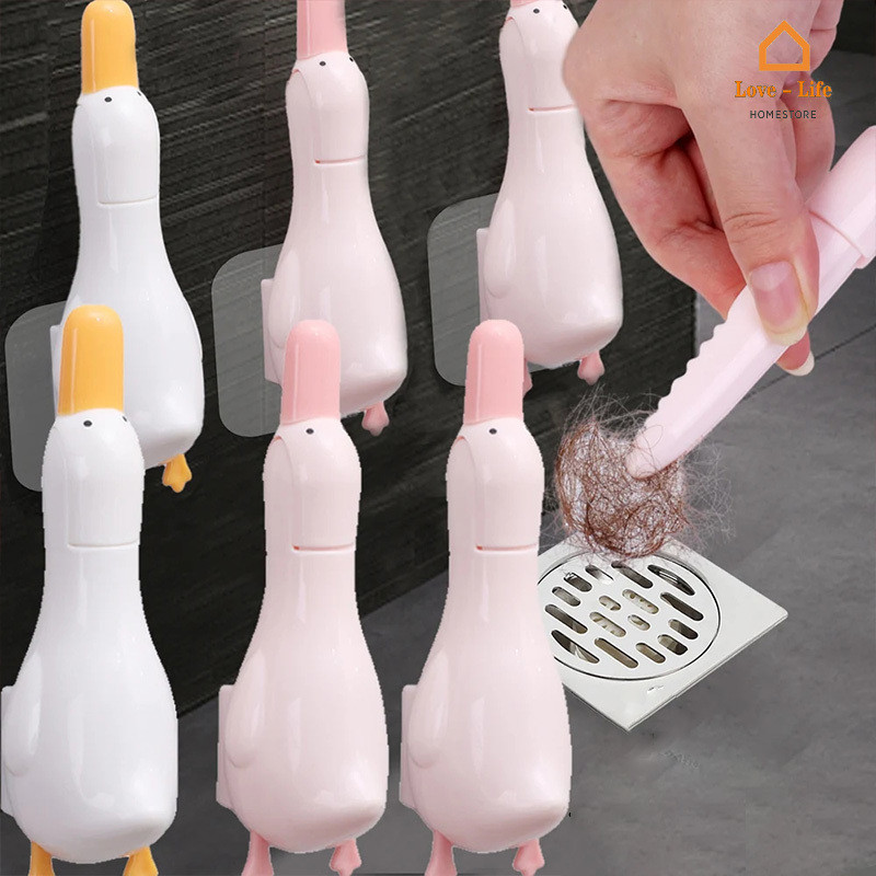 ABS Wall-mounted Cute Duck Sink Cleaning Tools - Punch-free Bathroom ...