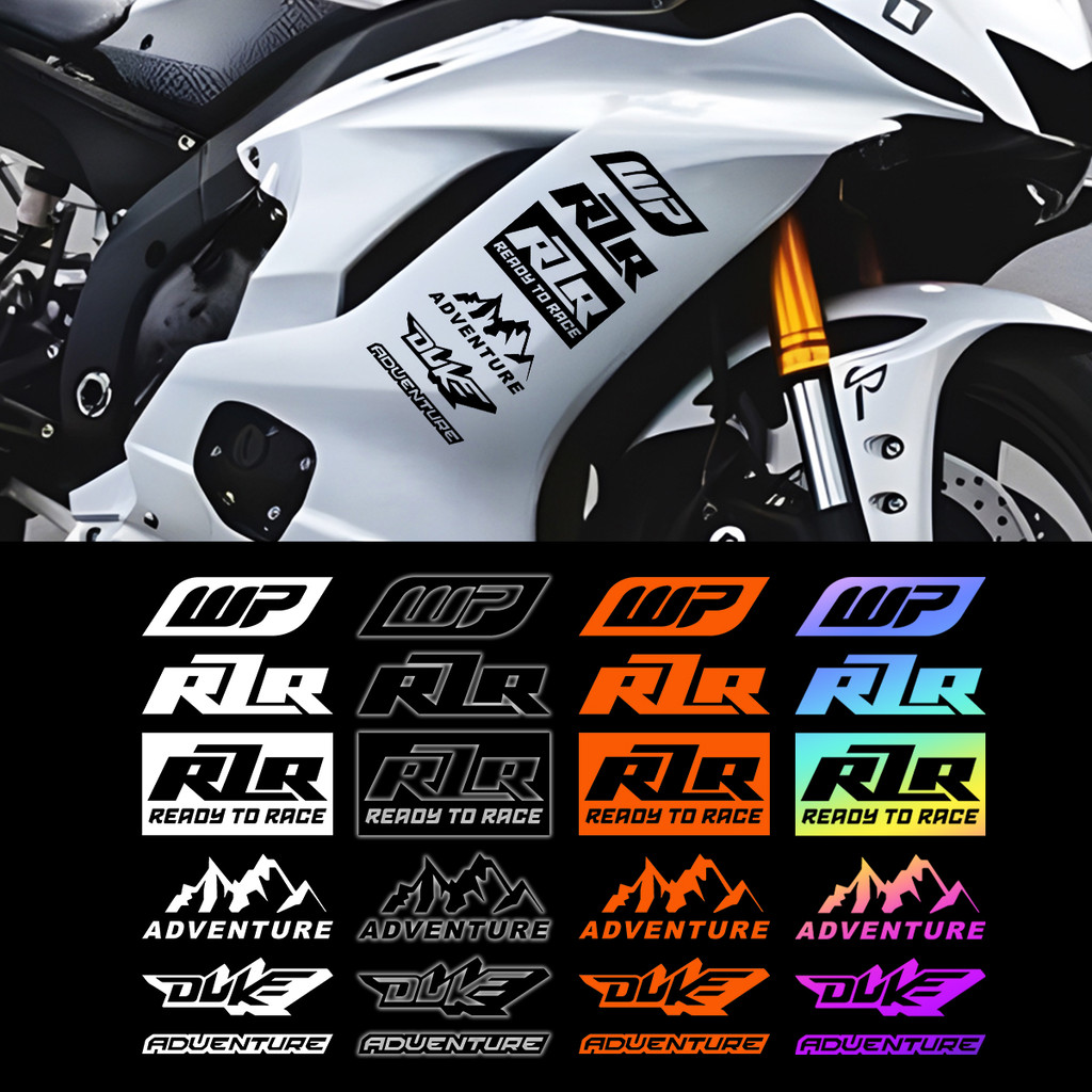 Reflective Motorcycle Sticker Motorbike Helmet Body Decal for KTM duke ...