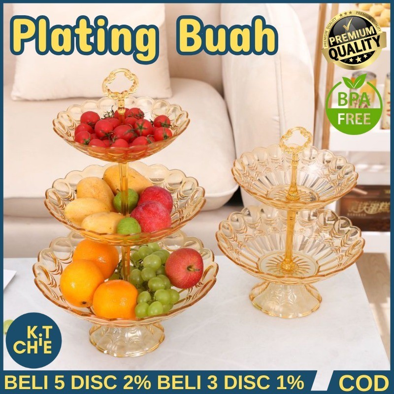 Kc Serving Plates Stacking Multilevel Containers For Food Dishes Fruit ...