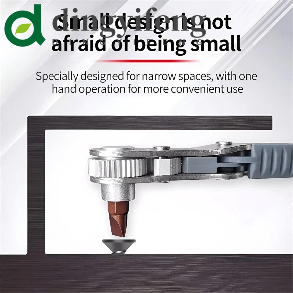 DINGYIFENG Mini Ratchet Wrench, Cross Slotted Drill Bit Tool ...