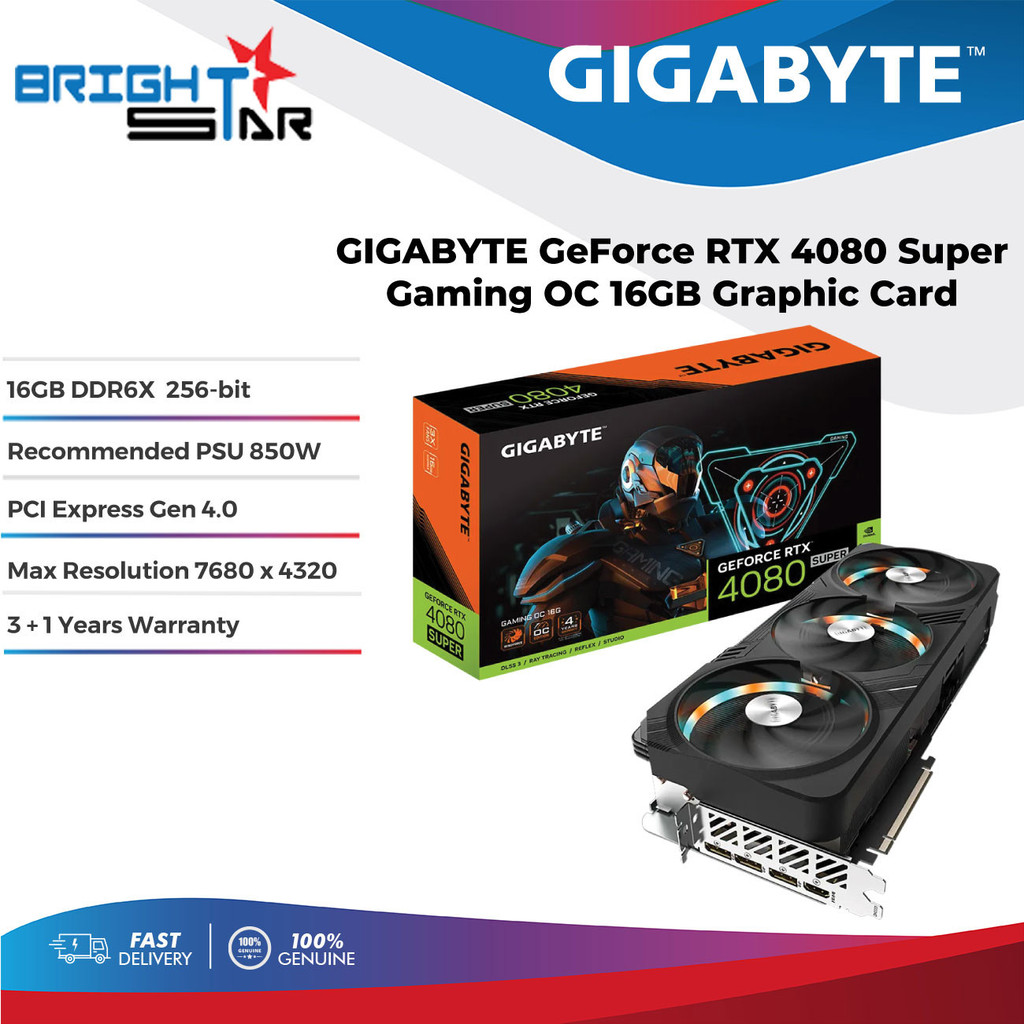 GIGABYTE GeForce RTX 4080 Super Gaming OC 16GB Graphic Card | Shopee ...