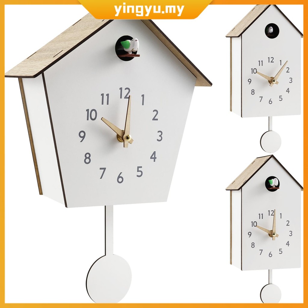 Cuckoo Clock Plastic Cuckoo Wall Clock with Bird Tweeting Sound Hanging ...