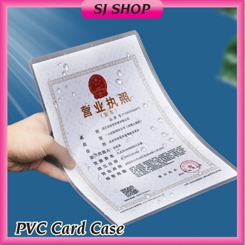 A4 PVC Card Case | SUPER CLEAR PVC HARD CARD CASE FOR Document Menu ...