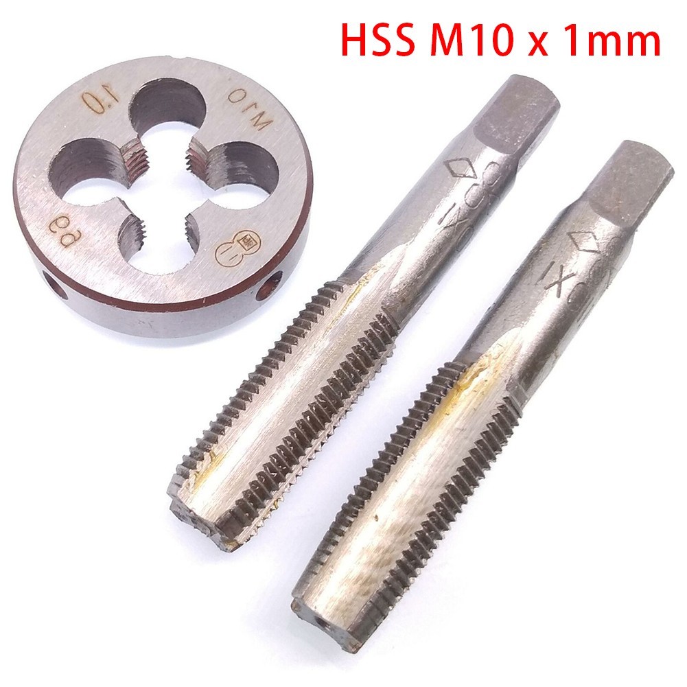 [HEST]HSS M10 x 1mm Taper & Plug Tap & M10 x 1mm Die Metric Thread ...