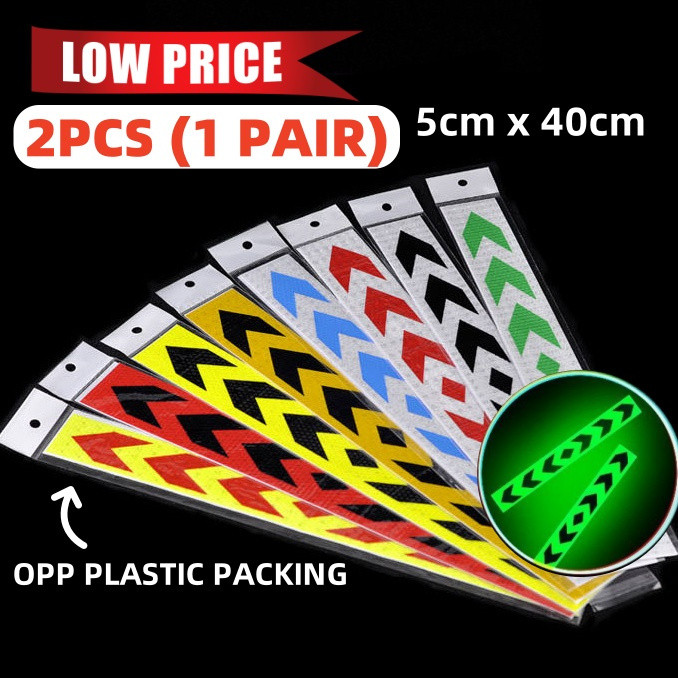 AGM Warning Reflective Tape 5x40cm Two Way Arrow Marking Truck Lorry ...