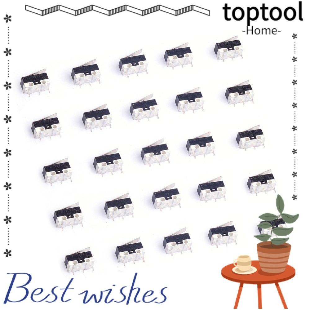 TOPTOOL 50Pcs Micro Limit Switch, AC 1A 125V 3 Pin Micro Switch, Normal Open/Close SPDT 1NC+1NO ...