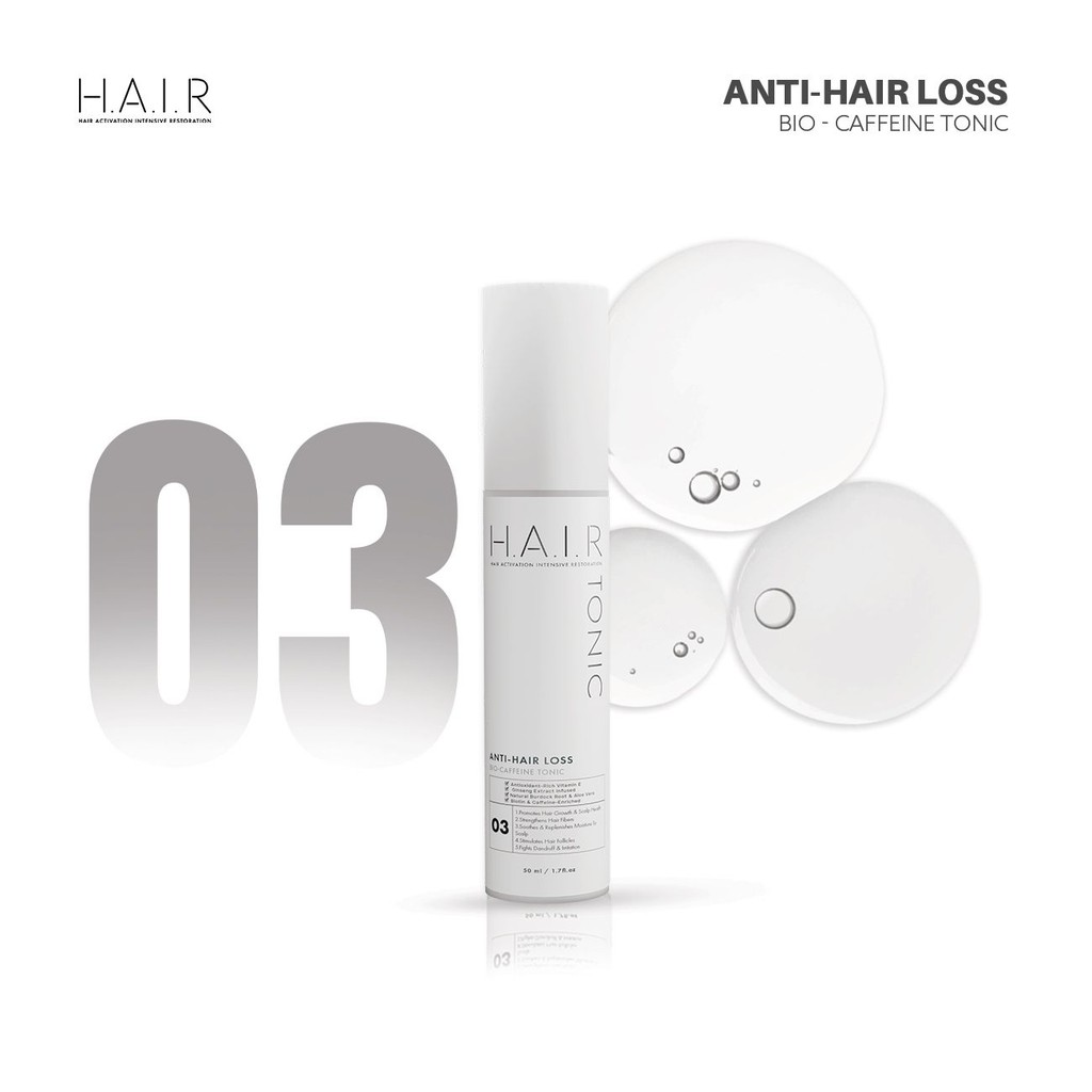 [H.A.I.R] Anti-Hair Loss Tonic Bio-Caffeine Tonic 50ml (with Biotin ...