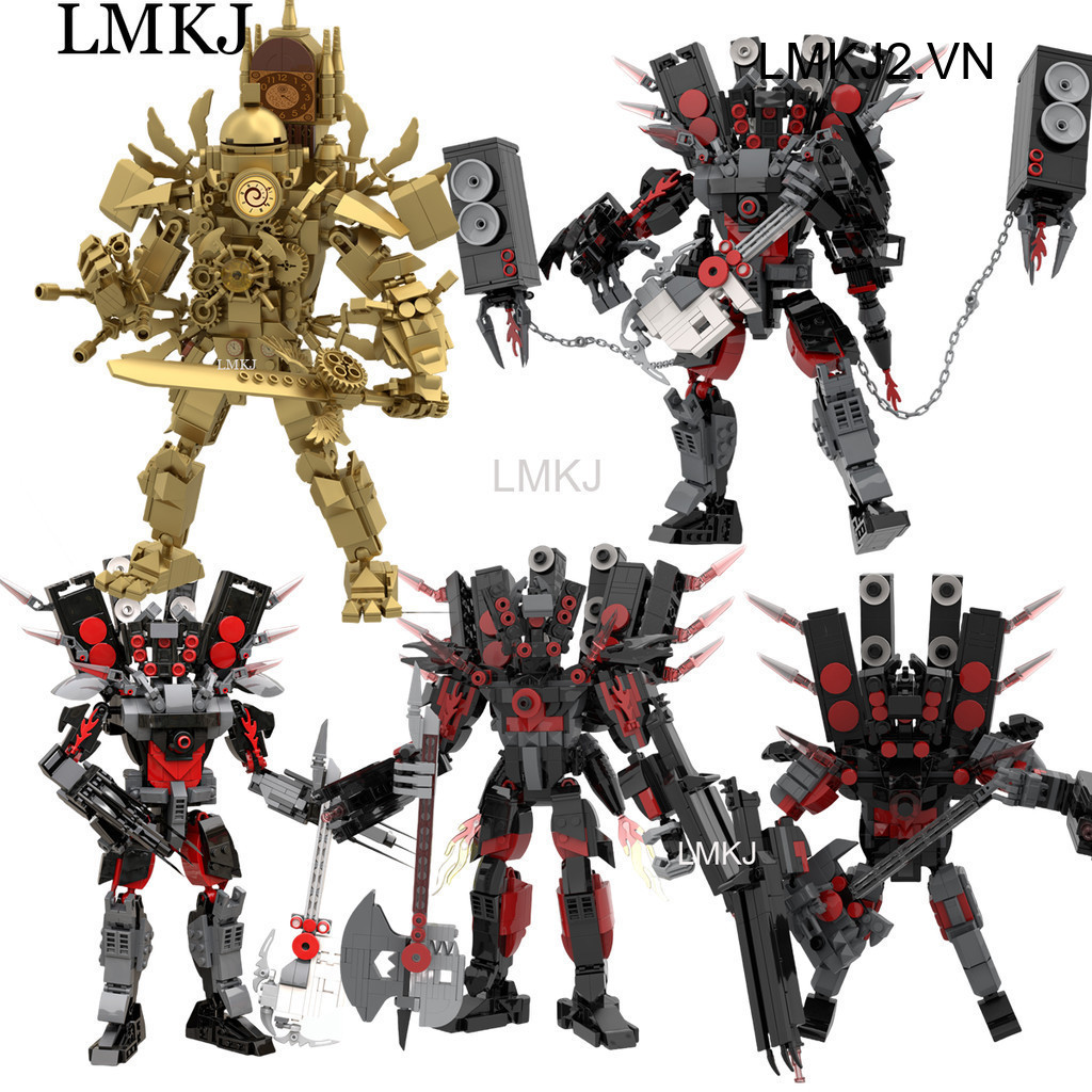 Compatiable With Lego Golden Titan Clock Man vs Titan Guitar sound Man ...