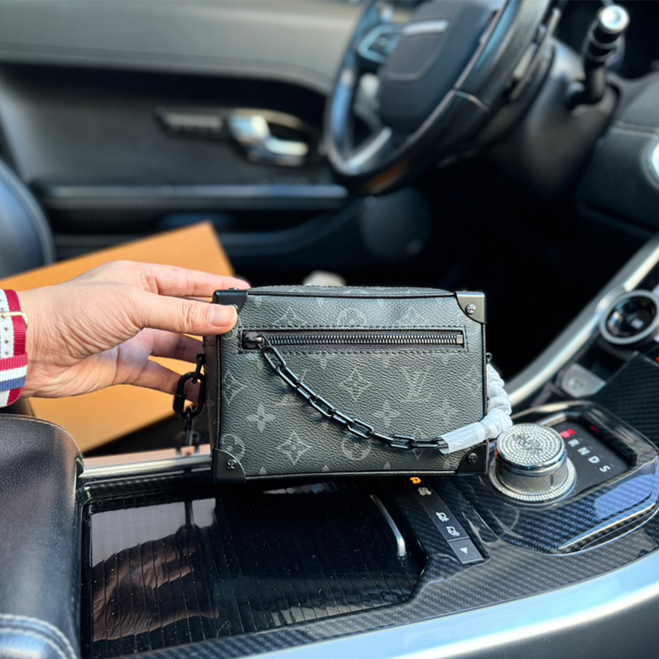 1：1 [Spot Goods] Mini Soft trunk chain men's crossbody bag LNew (with ...