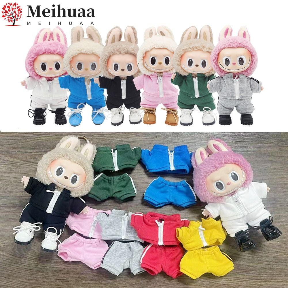 MEIHUAA Labubu Doll Clothes, 17cm Labubu Multicolor Sportswear Leisure ...
