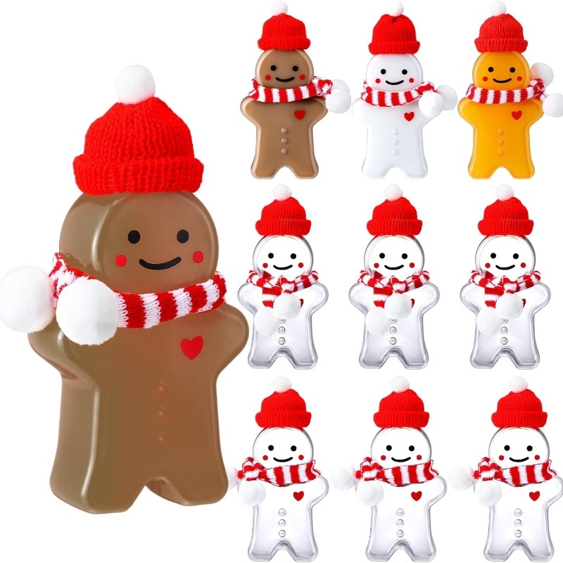 Gingerbread Man Bottle Plastic Party Decoration Containers Milk Tea ...