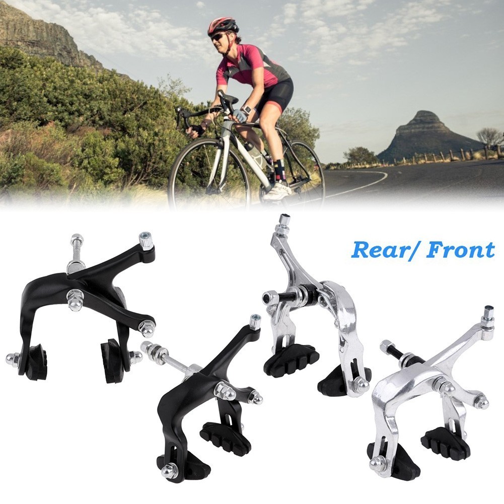 47-61mm Black / Silver Bicycle Brake C Caliper Front /Rear Brake Resin ...