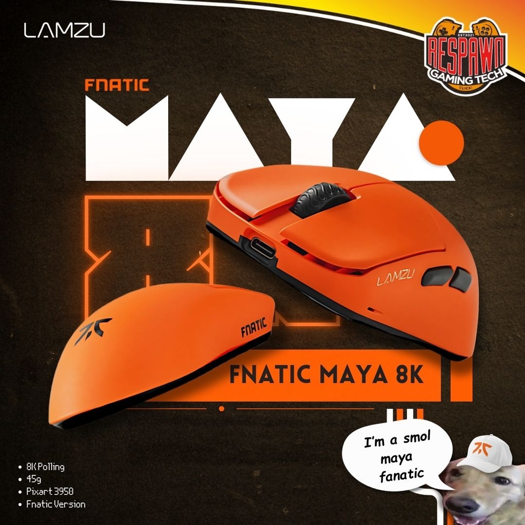Fnatic x Lamzu Maya 8K Wireless Gaming Mouse | Shopee Malaysia