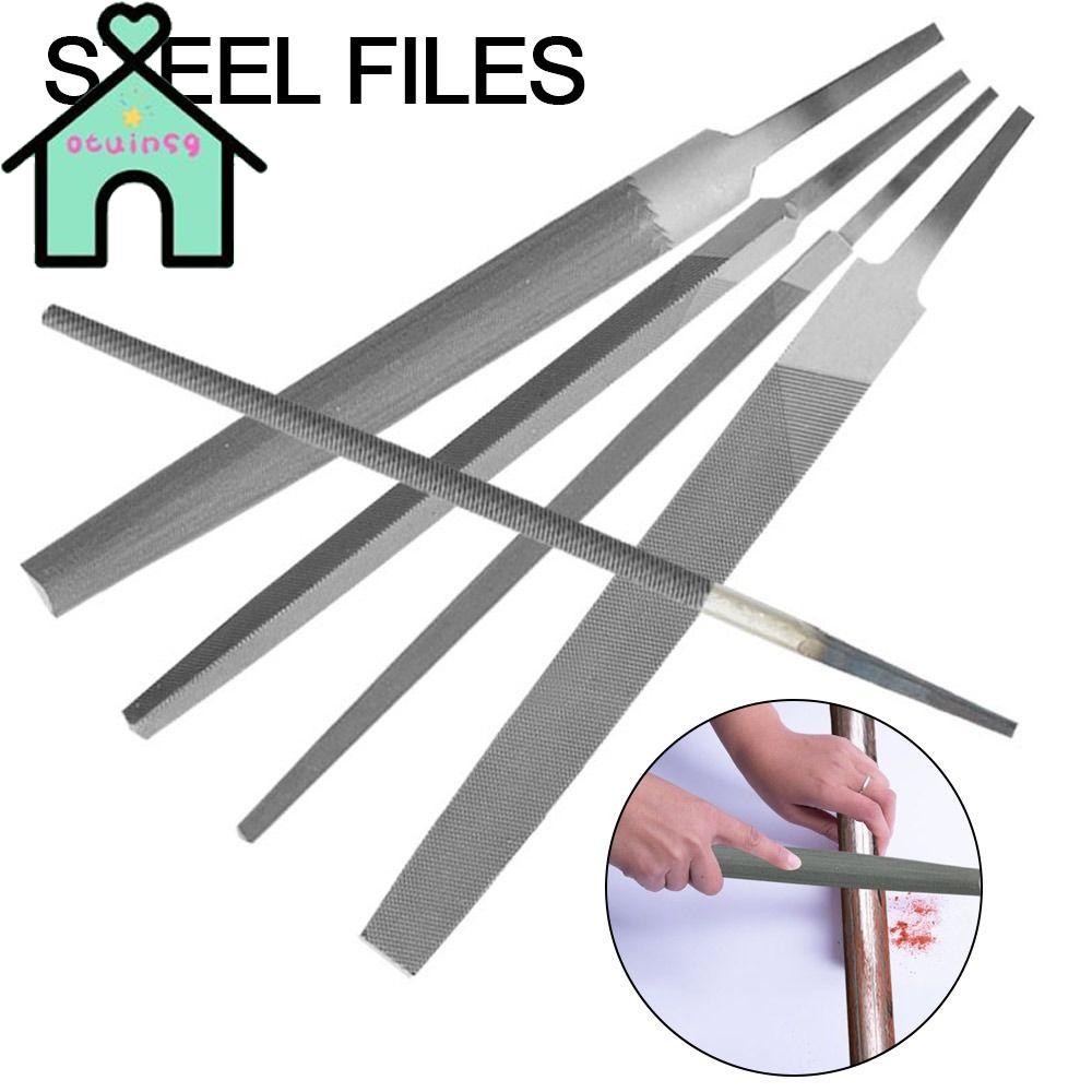 OTUINSG Steel Files, Steel 6/8 Inch Saw File, High Hardness Flat ...