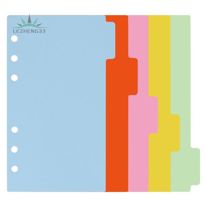 10 Sets A6 Subject Dividers Paper Sheet, Punched File Card Dividers ...