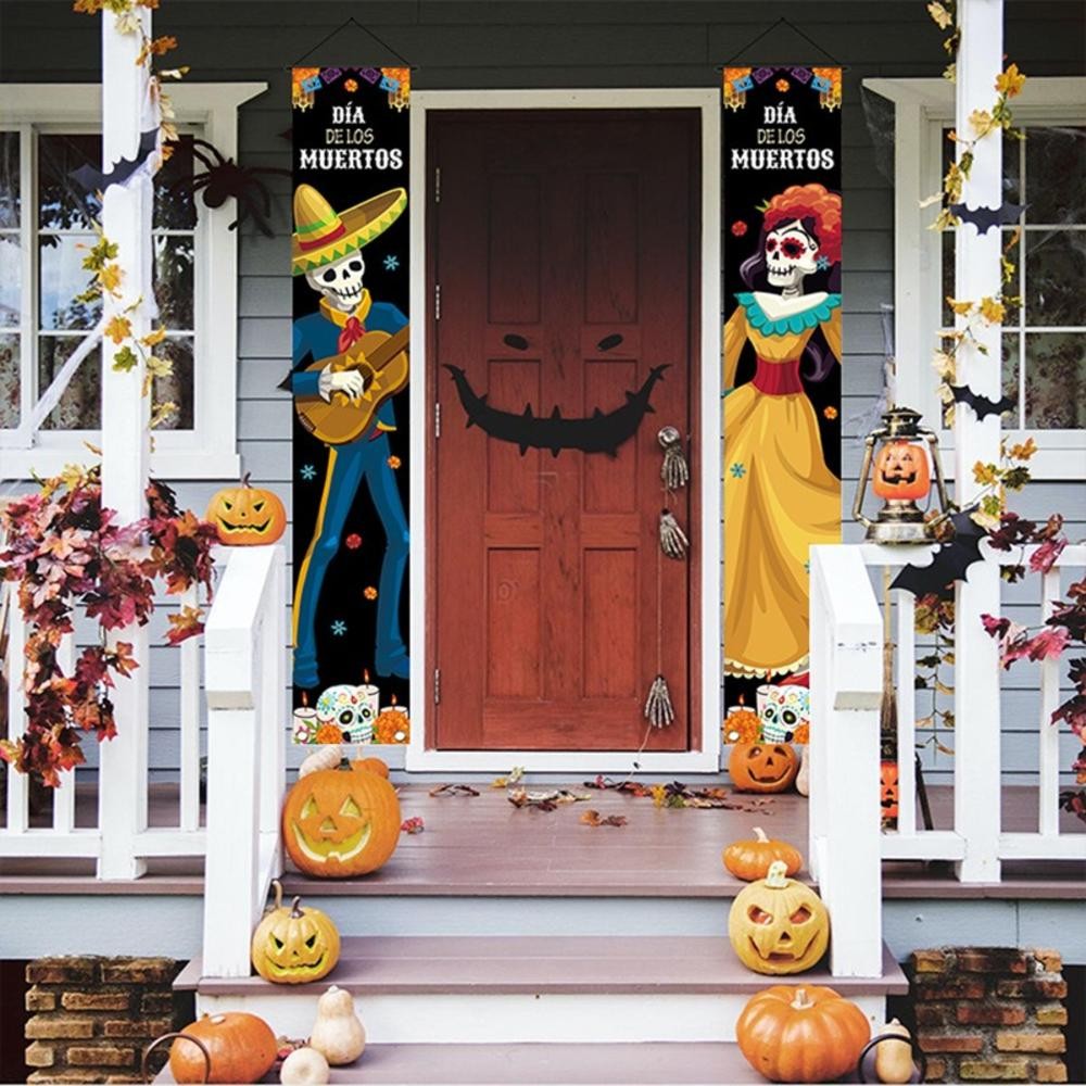 Day of the Dead Porch Sign, Mexican Dia De Los Muertos Party Door ...