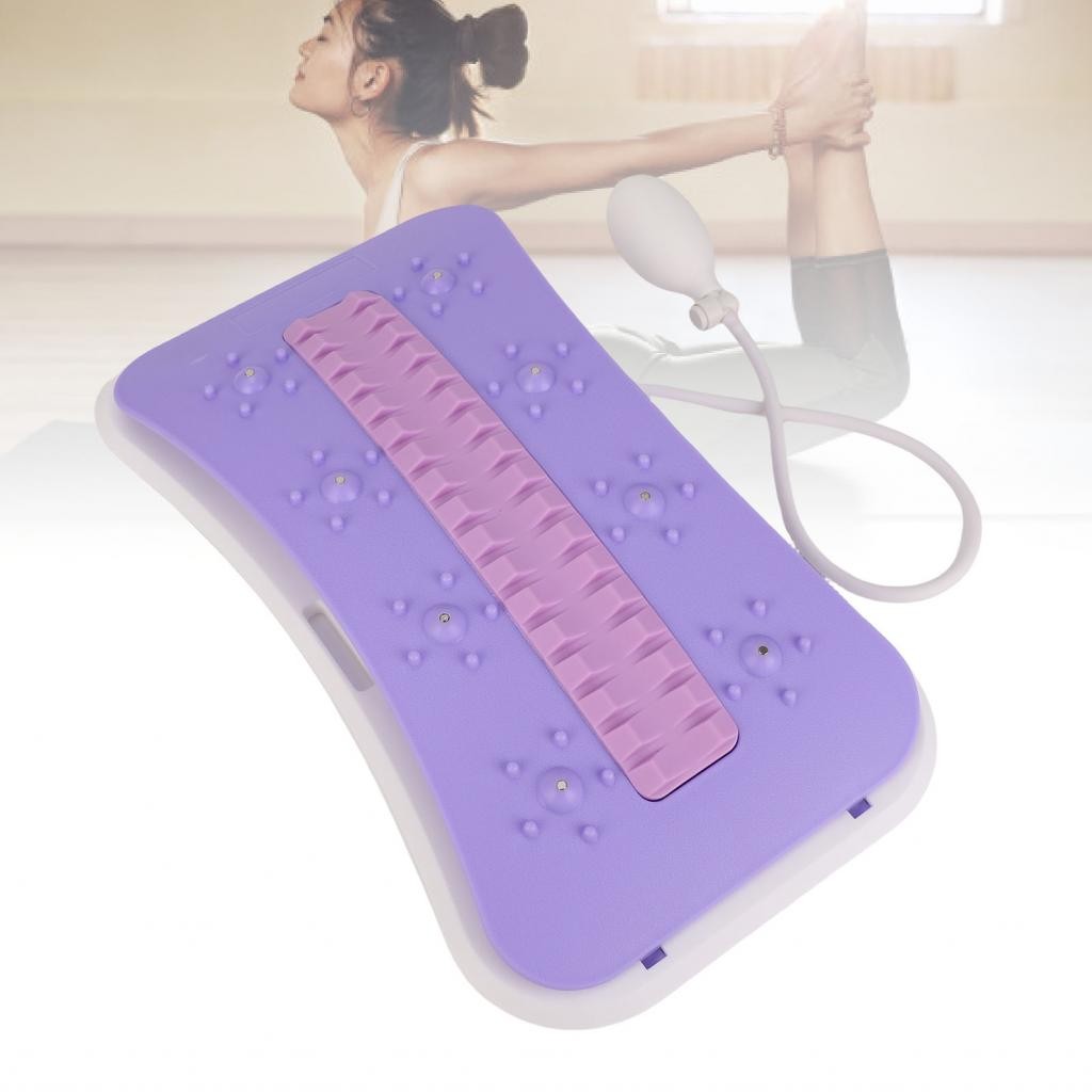 Lumbar Support Stretcher with Hand Pump Adjustable Height Lower Back ...