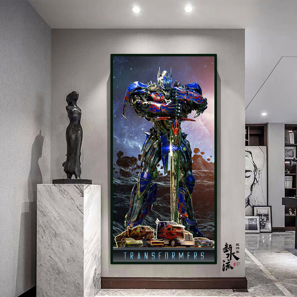 Seni Dinding Transformers High-End Optimus Prime Bumblebee Mecha Pintu ...