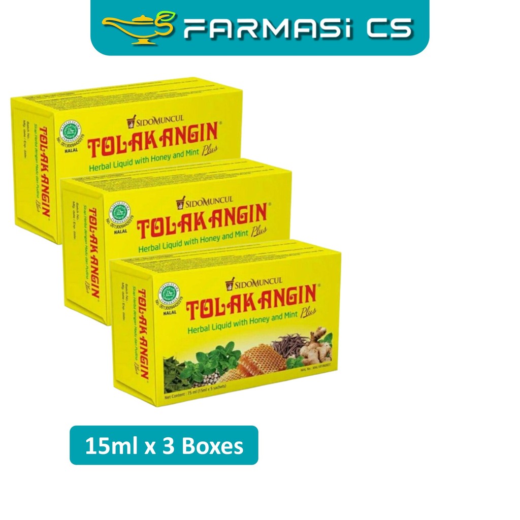 Sido Muncul Tolak Angin Herbal Liquid with Honey and Mint Plus 5ml x 3 ...