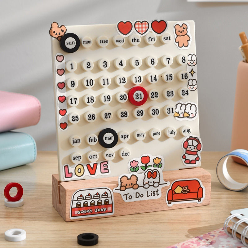 Perpetual Calendar Handmade diy Ring 2025 Desk Calendar Desktop ...