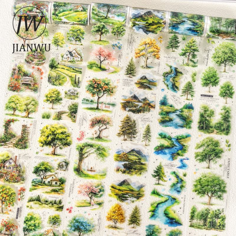 JIANWU 65mm*200cm Scenery of Tree Series Vintage Tree Landscape ...